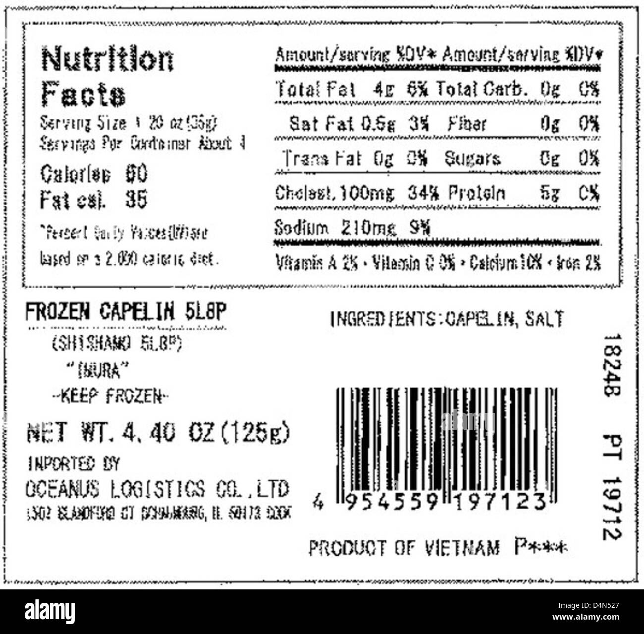 JFC International Inc. has recalled frozen capelin fish due to ...