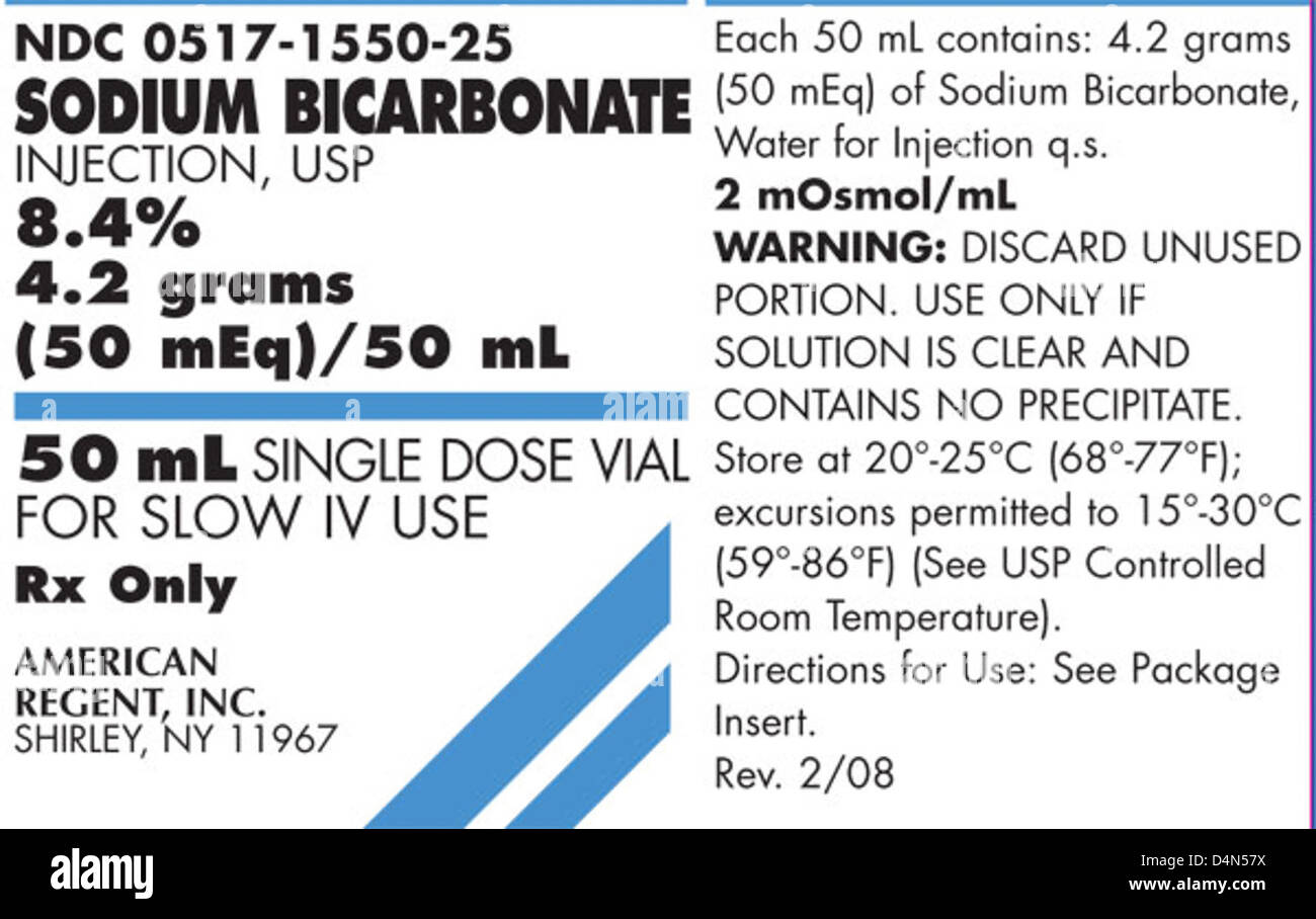 Sodium Bicarbonate Injection High Resolution Stock Photography and ...