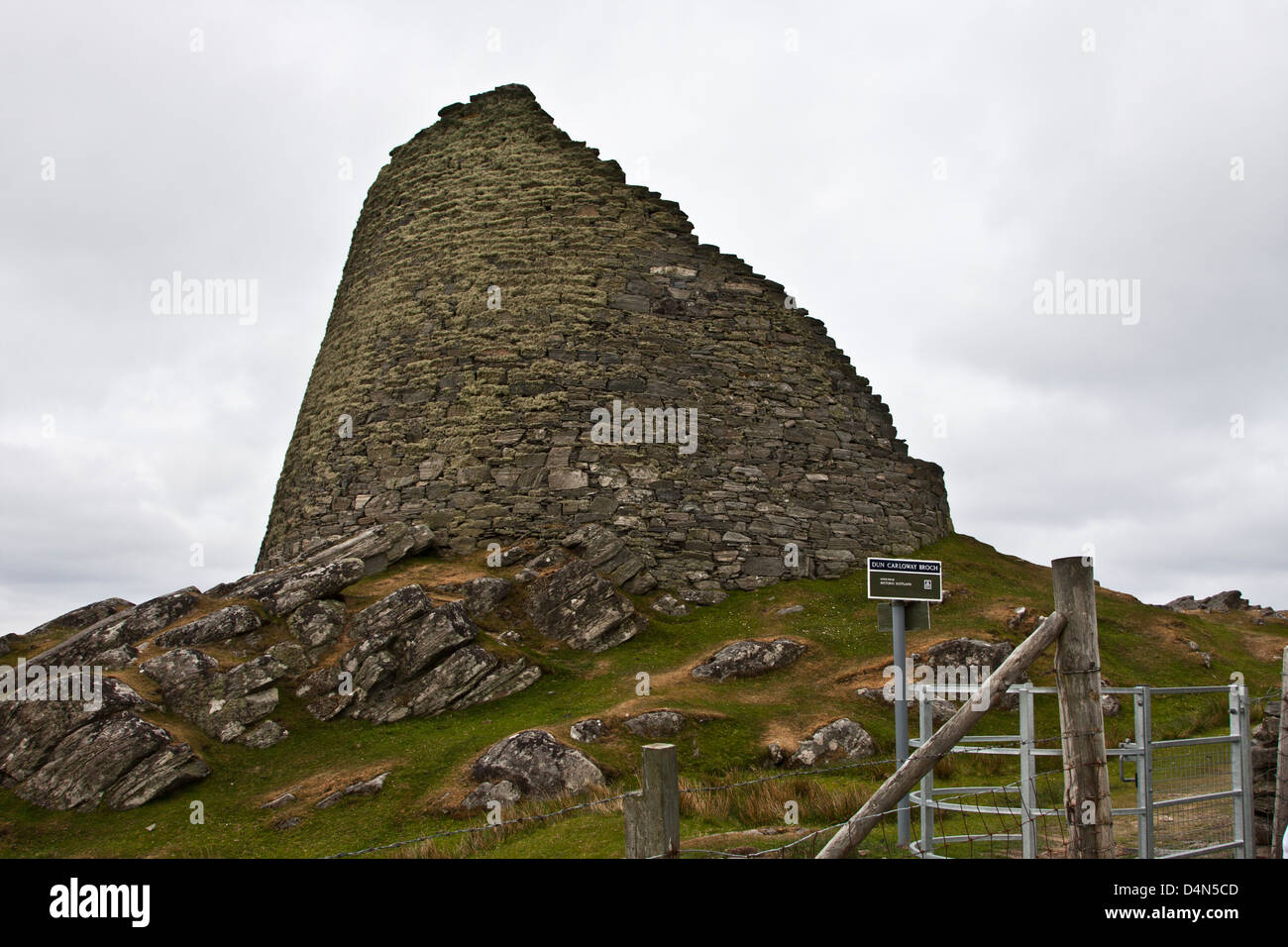Isle of Lewis, Outer Hebrides, Scotland, Dun Carloway Broch, remnants ...