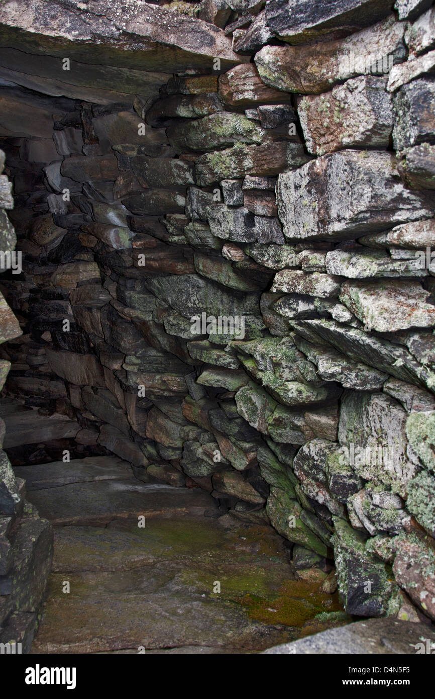 Isle of Lewis, Outer Hebrides, Scotland, stone ruins of Dun Carloway ...