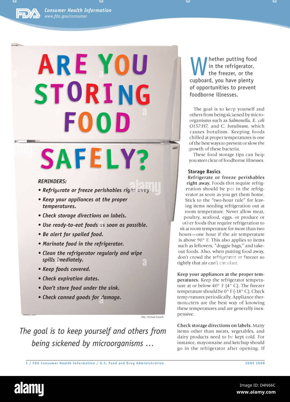 The CDC provides guidance on safe food storage practices, including ...