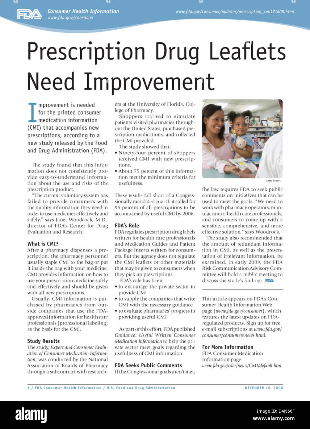 The FDA and related agencies highlight the need for improvements in ...