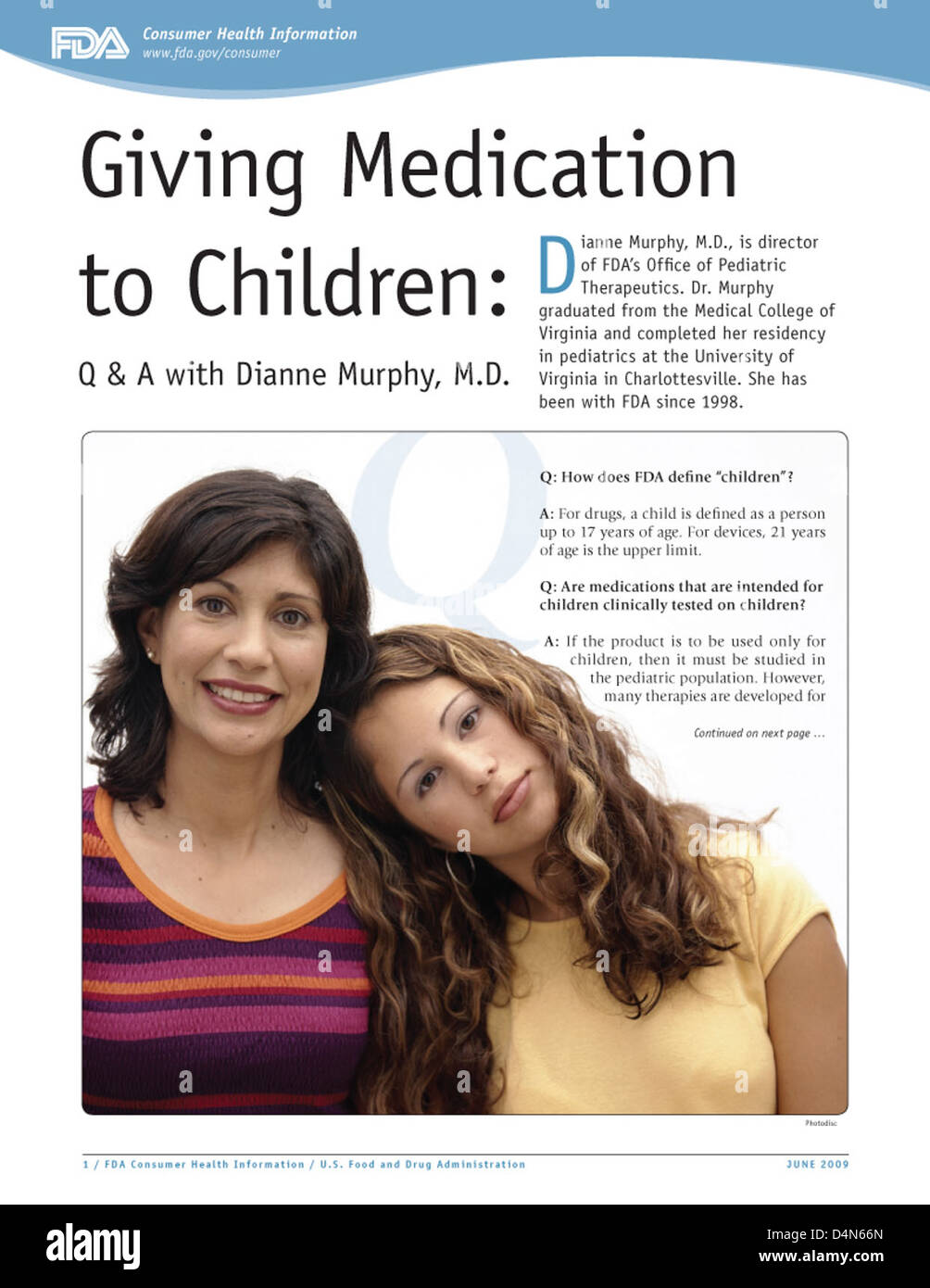 Giving Medication to Children Stock Photo - Alamy