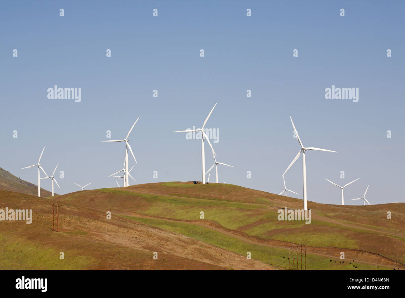 Wind turbines, Washington State, USA Stock Photo - Alamy