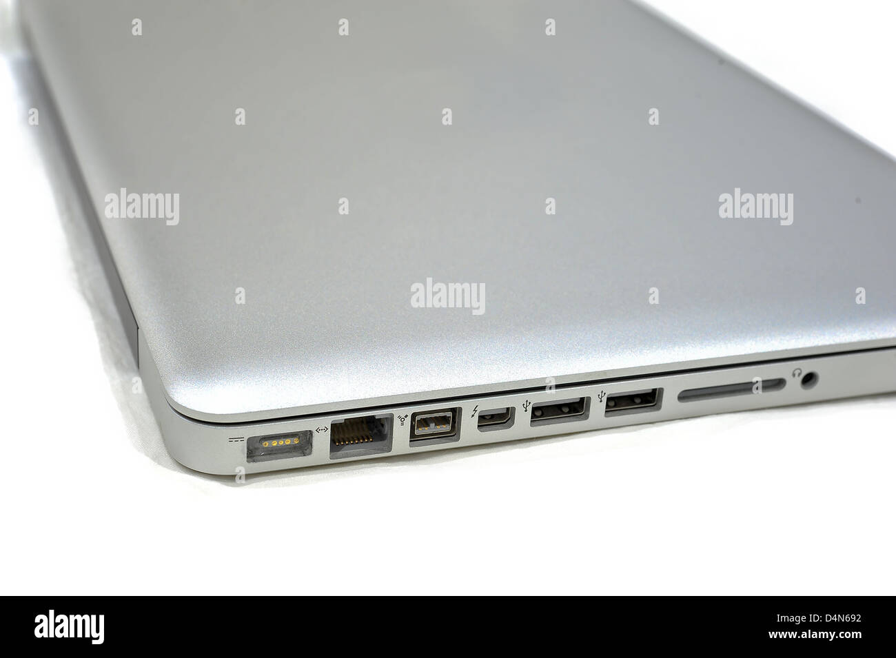 Laptop isolated on white Stock Photo - Alamy