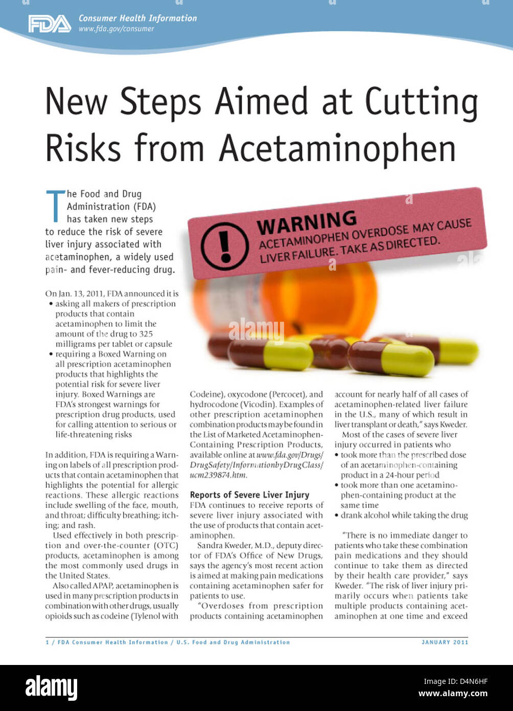 The FDA has introduced new warnings for acetaminophen-containing drugs ...