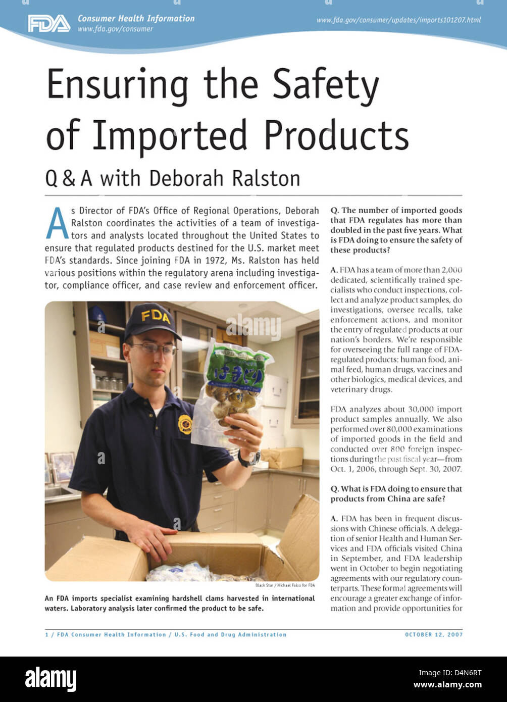 Ensuring the safety of imported products is critical for consumer ...