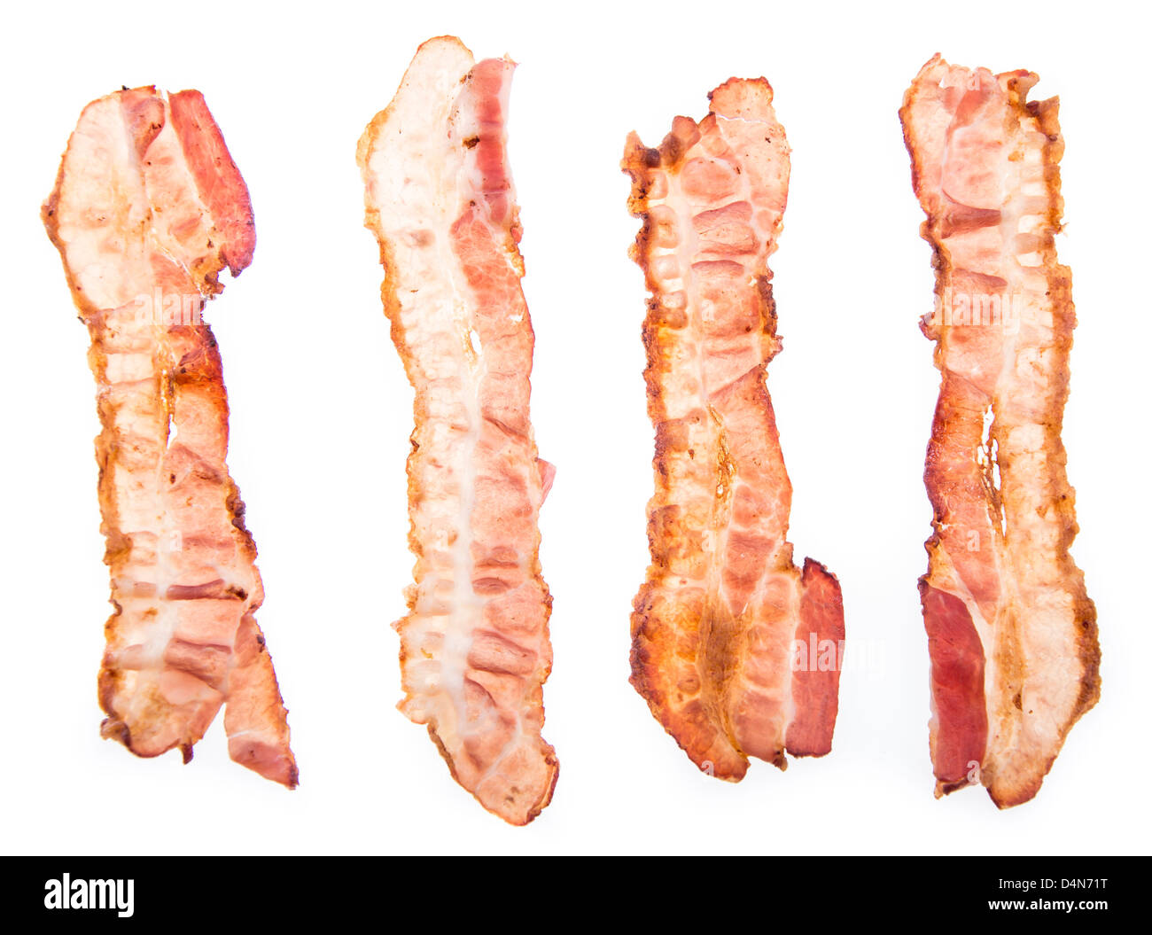 Bacon Stripes isolated on white background Stock Photo - Alamy