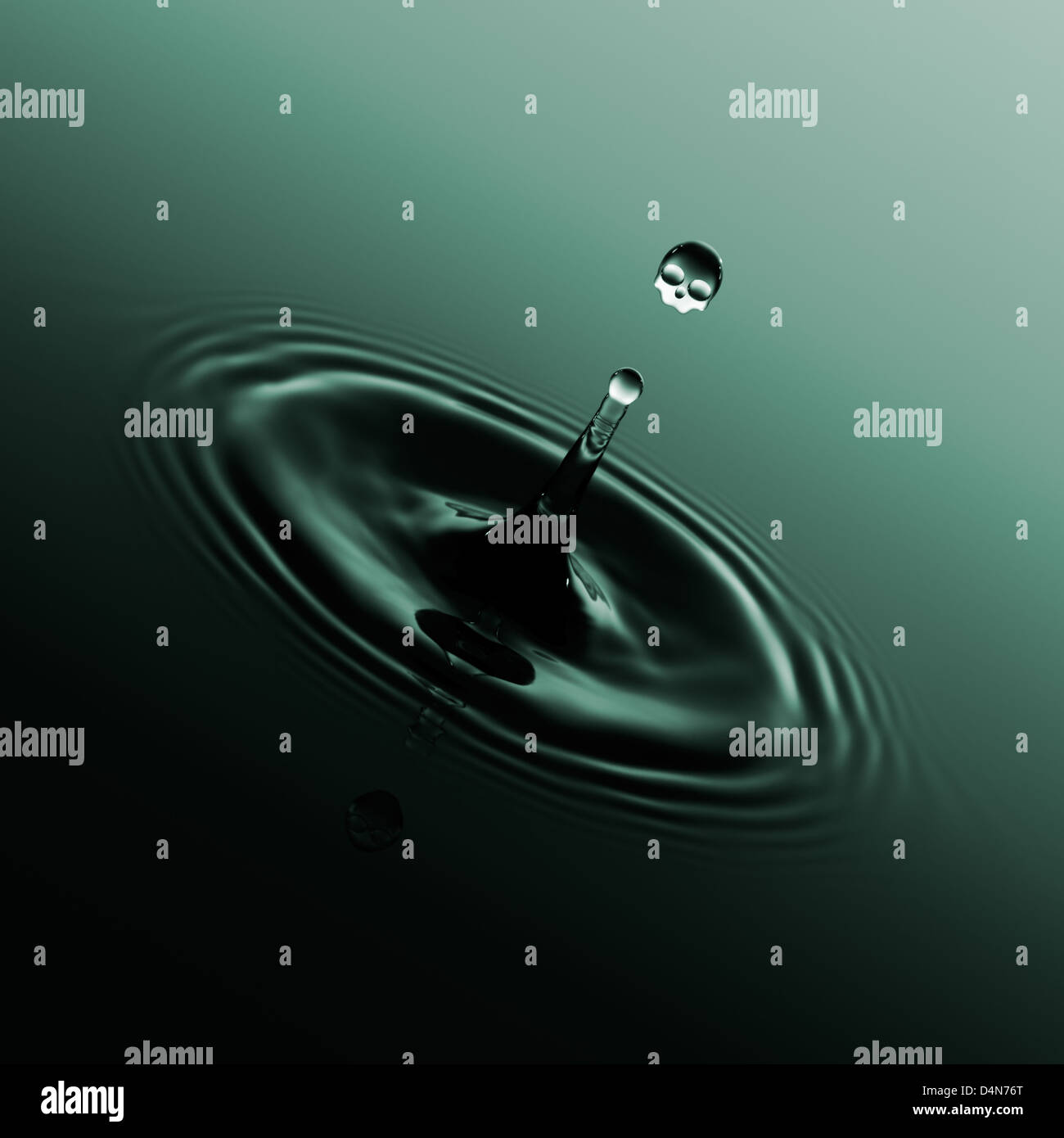 Drop poison liquid droplets rebound ripple ripples serenity dark hi-res ...