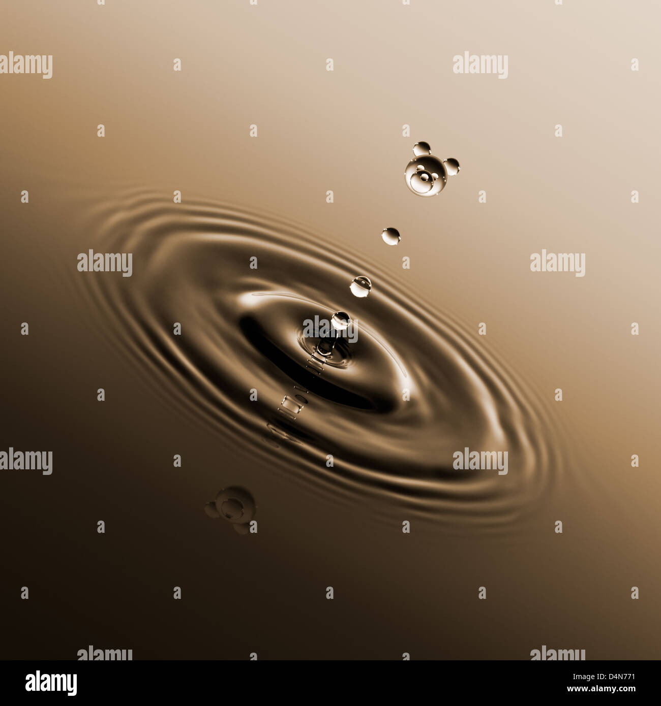 A teddy bear shaped droplet rebound on water Stock Photo - Alamy
