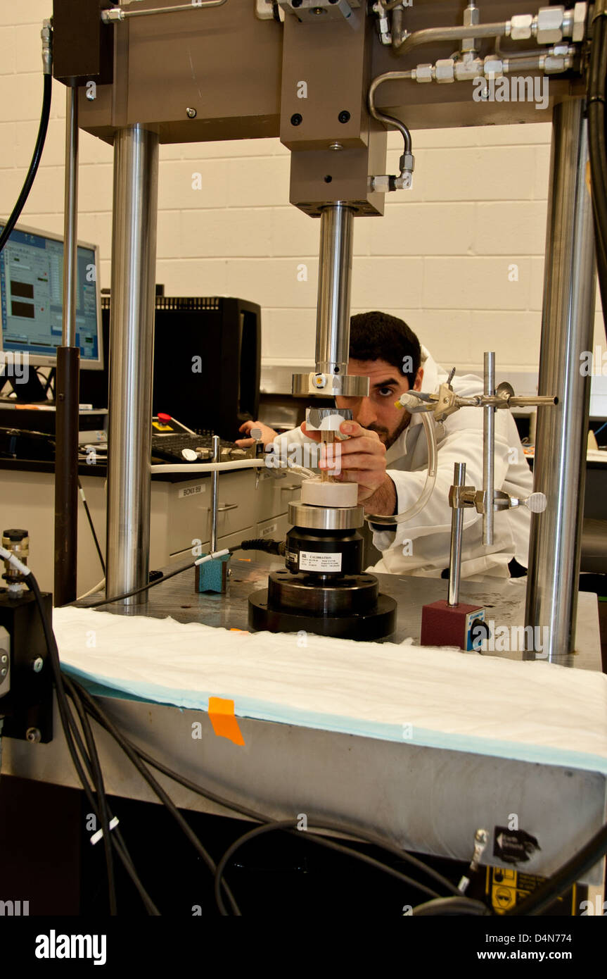 The Mechanical Testing Lab conducts stress testing on bones to ...