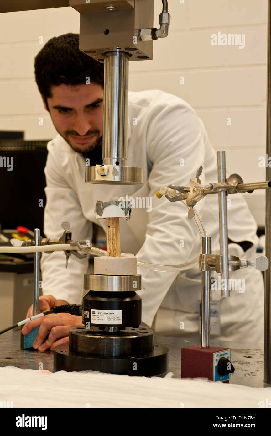 A mechanical testing lab conducts experiments to evaluate the strength ...