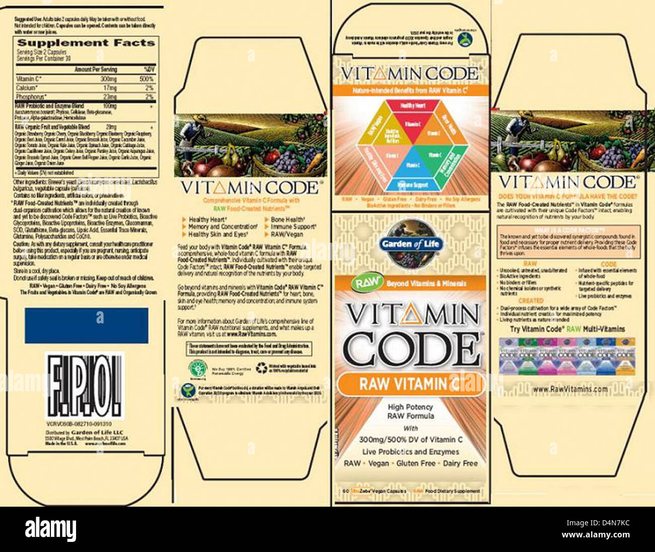 The recall involves Vitamin Code Raw Vitamin C, a product by Garden of ...