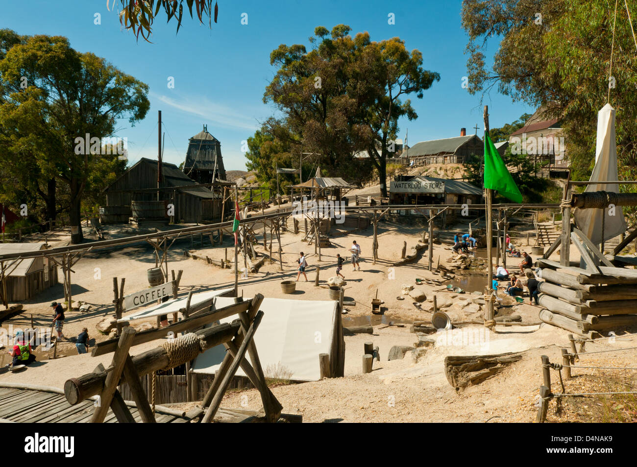 Panning for Gold at Sovereign Hill, Ballarat, Victoria Stock Photo - Alamy
