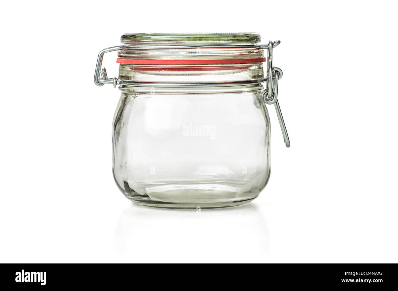 empty canning jar on a white background Stock Photo - Alamy