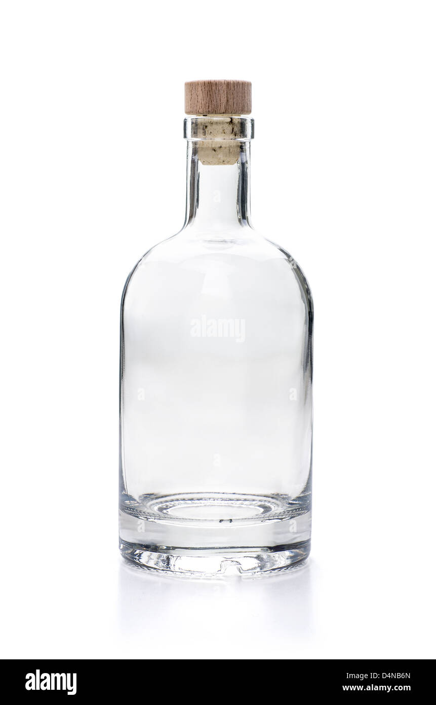 empy liquor bottle on a white background Stock Photo - Alamy
