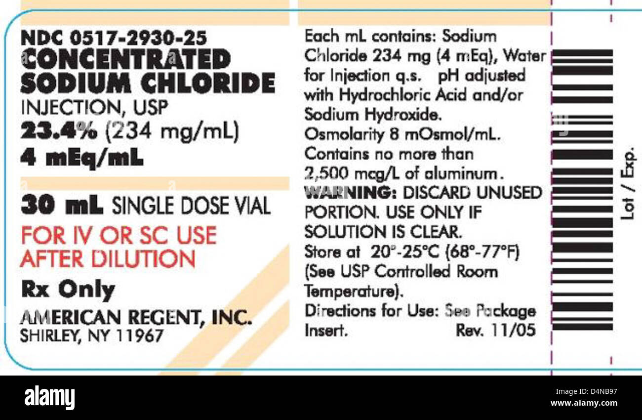 Sodium chloride injection hi-res stock photography and images - Alamy
