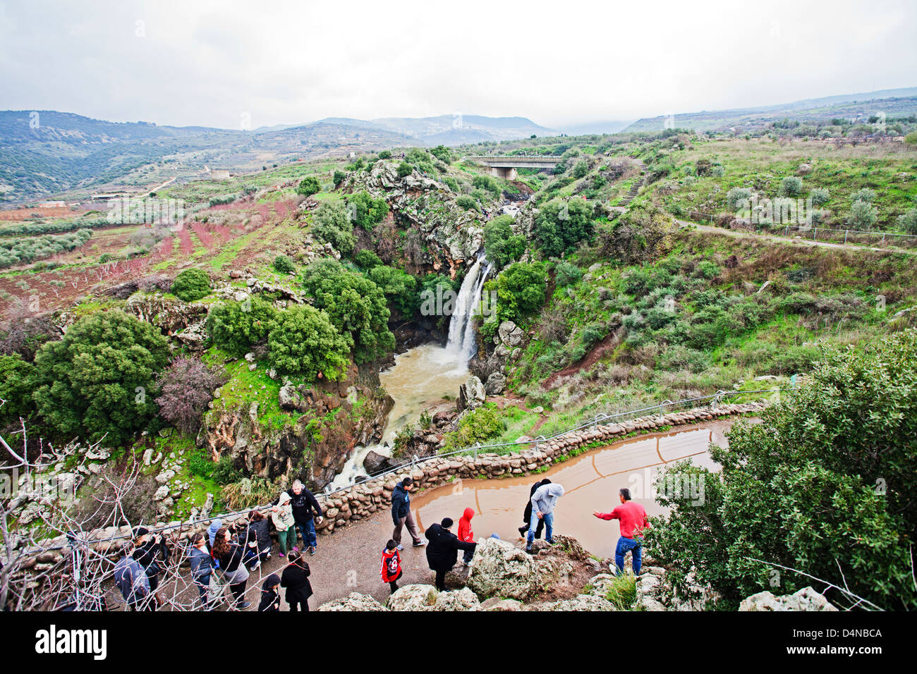 Israel, Golan Heights, Saar stream and waterfall nature reserve Stock ...