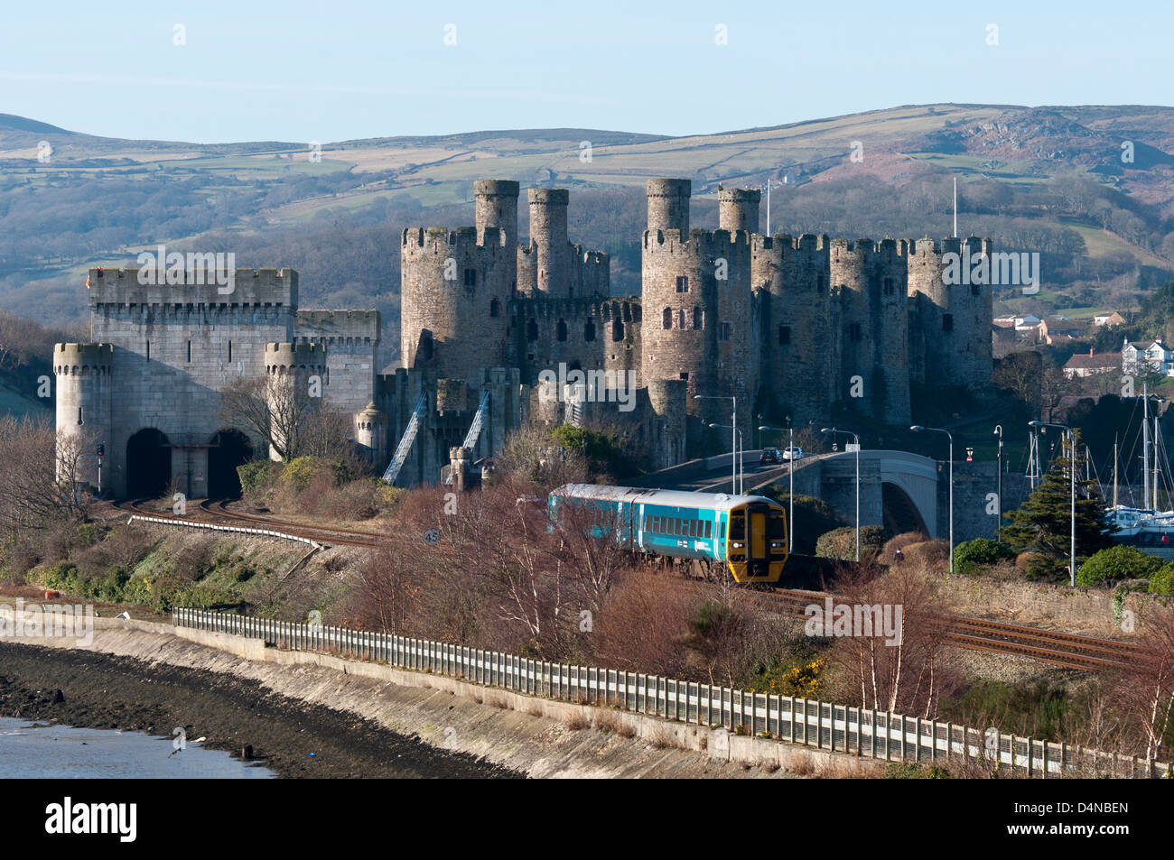 Conwy castle train hi-res stock photography and images - Alamy