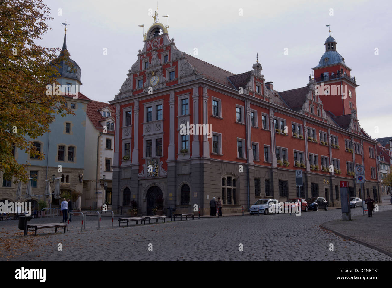 View of Gotha with the historic town hall, Gotha, Thuringia, Germany ...