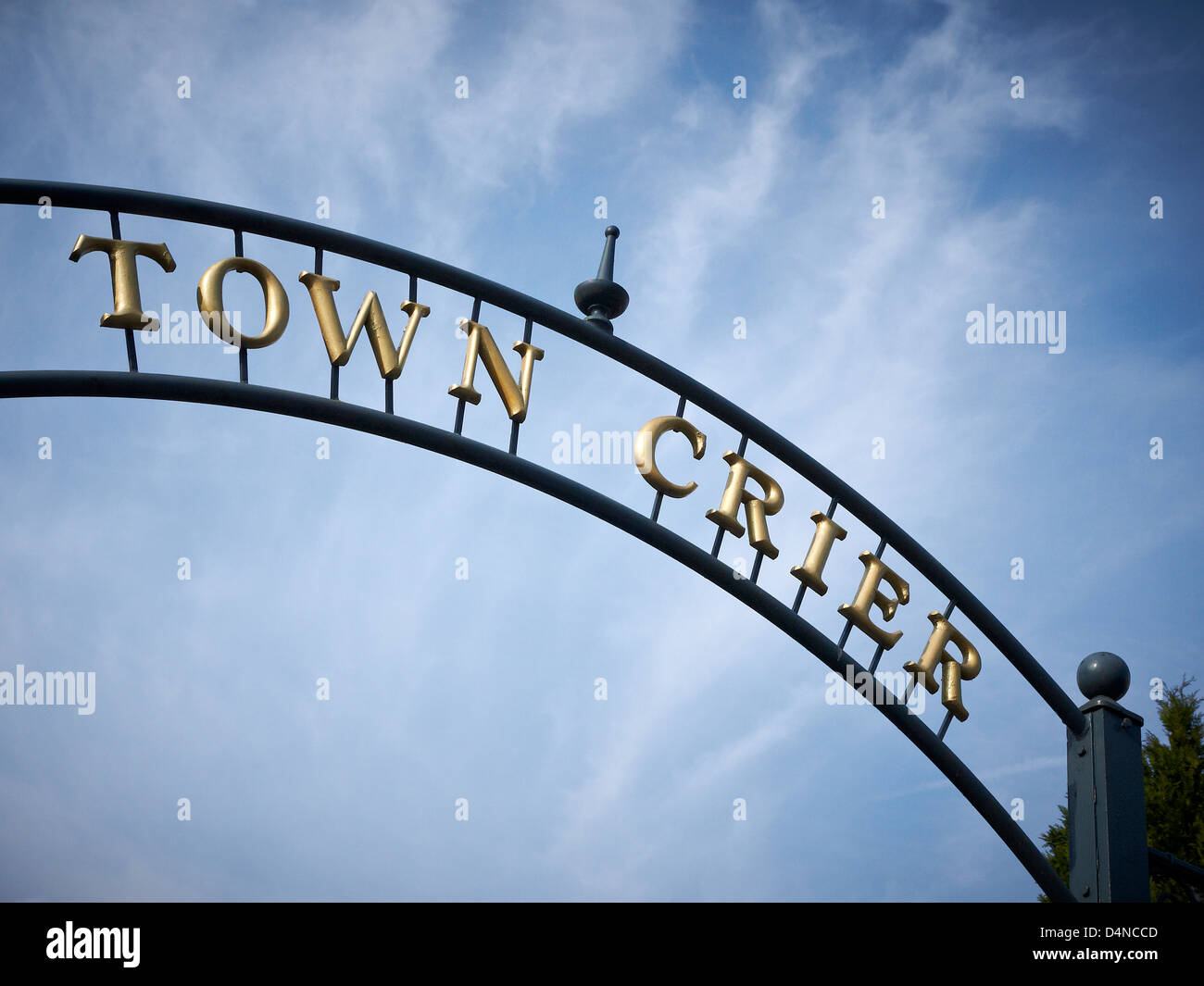 Wetherspoon town crier pub sign in Chester UK Stock Photo - Alamy