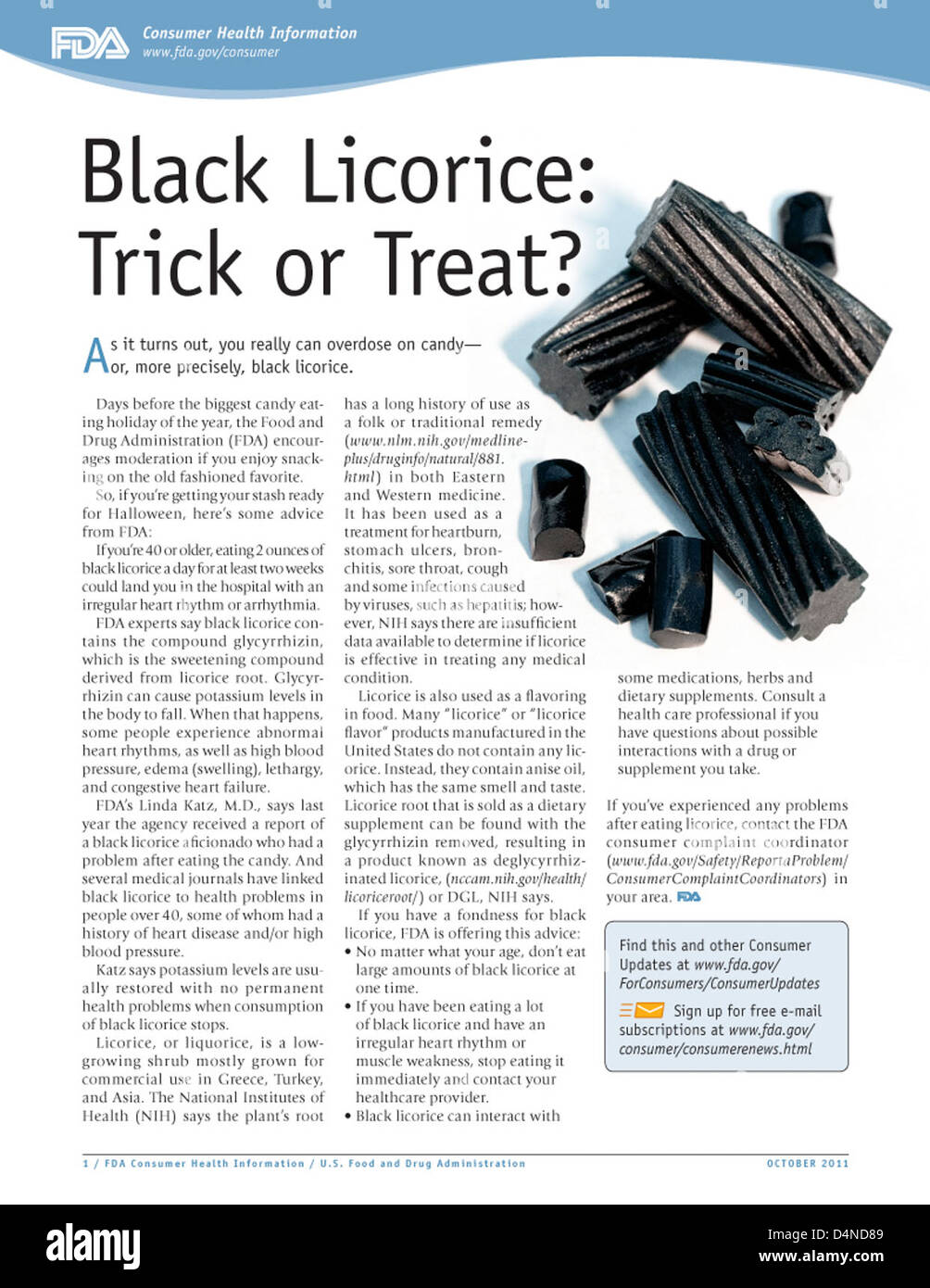 The FDA warns that excessive consumption of black licorice ...