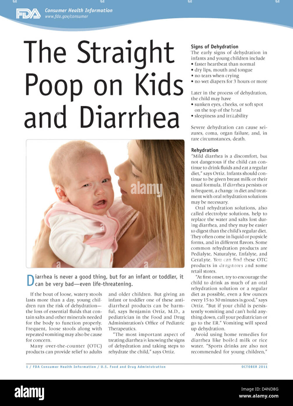 This resource addresses the causes and treatments for diarrhea in ...