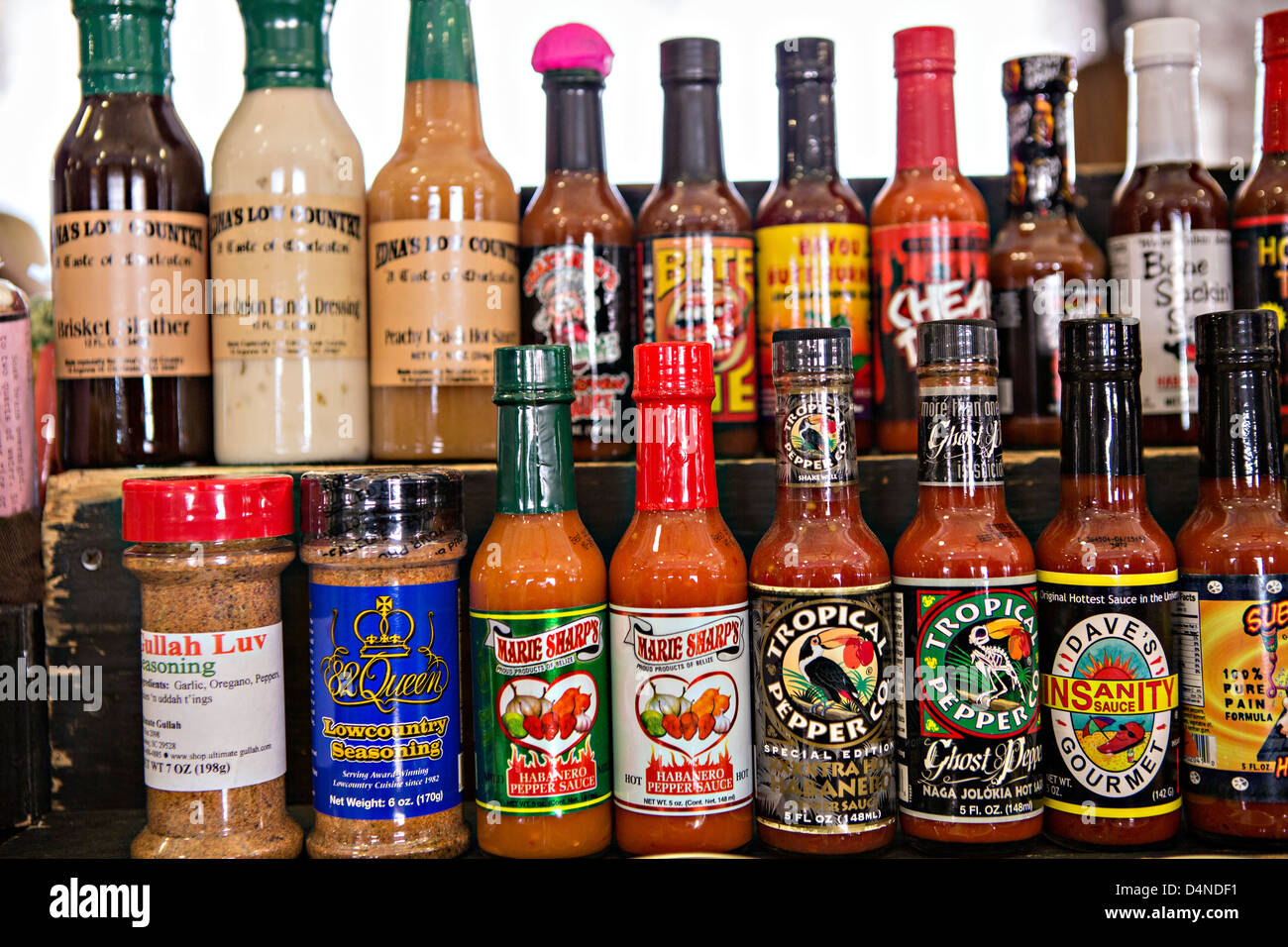 Local products at the Historic Charleston City Market on Market Street ...