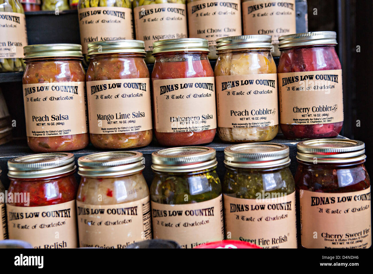 Local products at the Historic Charleston City Market on Market Street ...