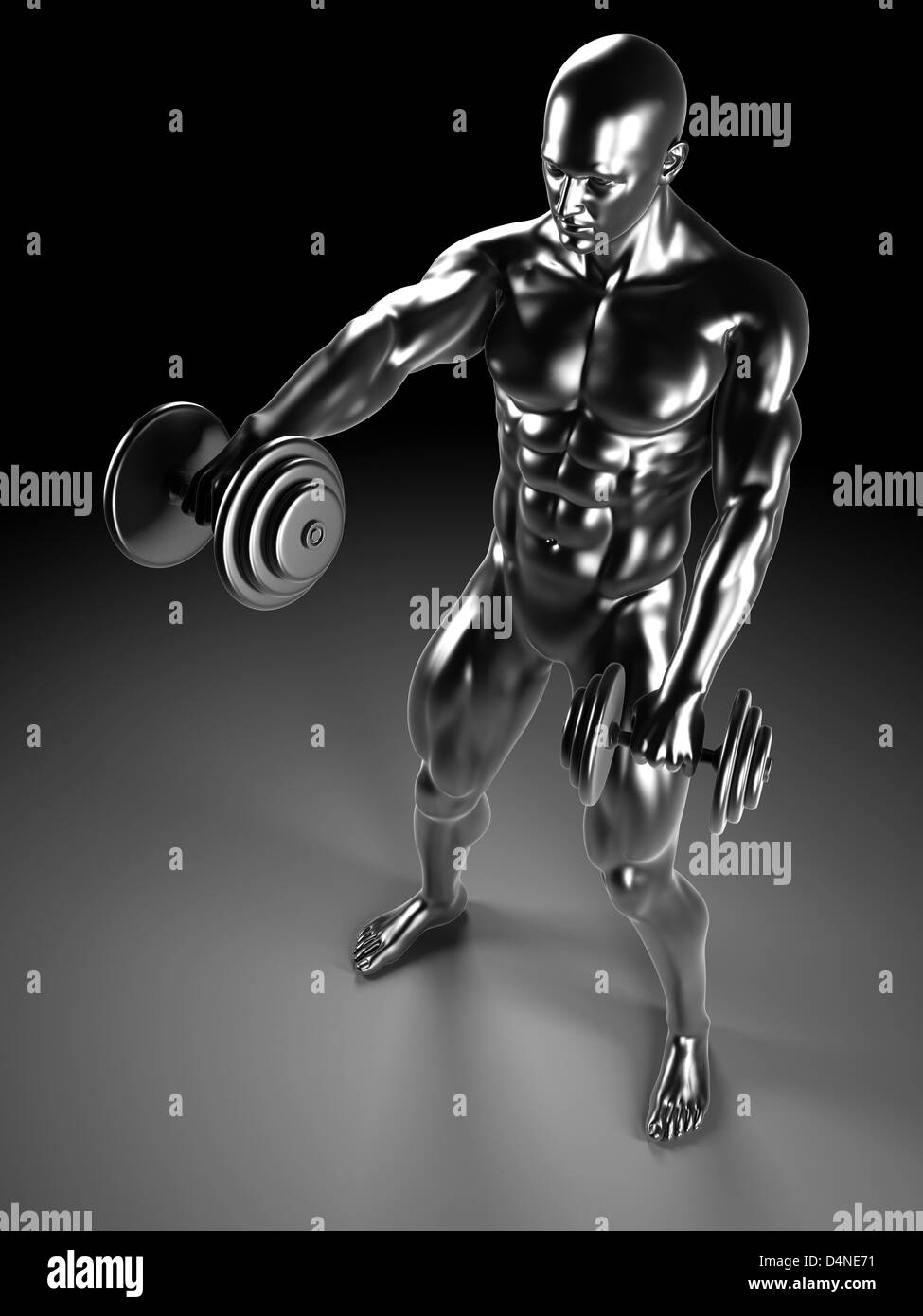Metal shoulder workout Stock Photo - Alamy