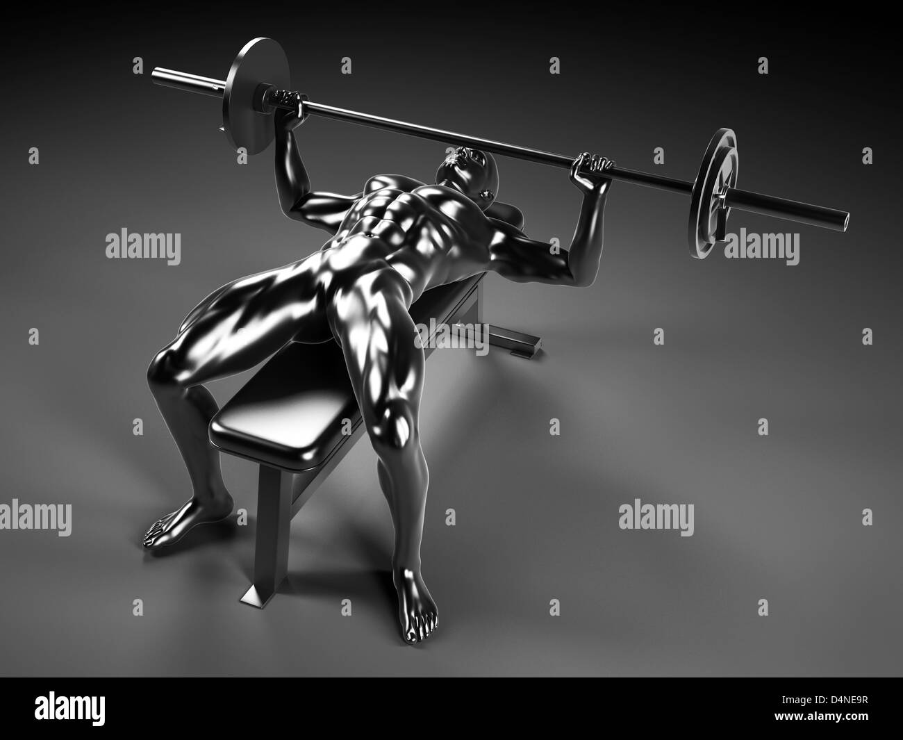 Metal bench press Stock Photo - Alamy