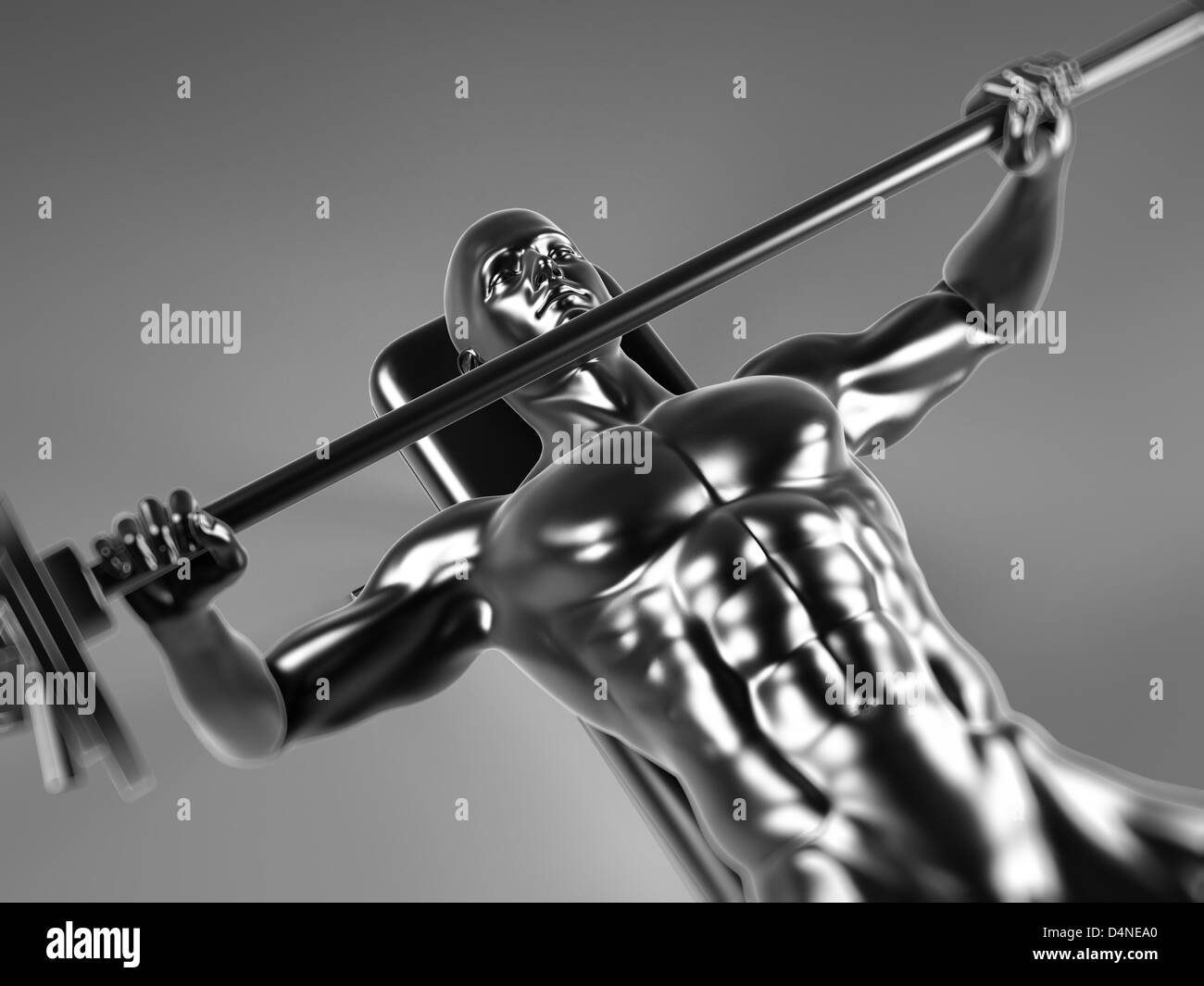 Metal bench press Stock Photo - Alamy