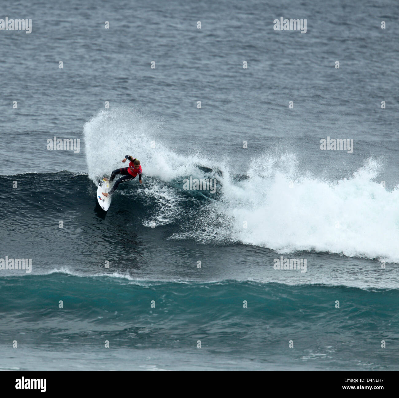 17.03.2013 Margaret River, Australia. Lakey Peterson (USA) in action ...