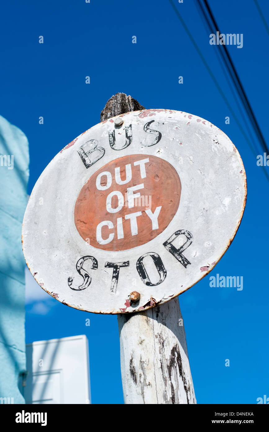 Caribbean road sign hi-res stock photography and images - Alamy