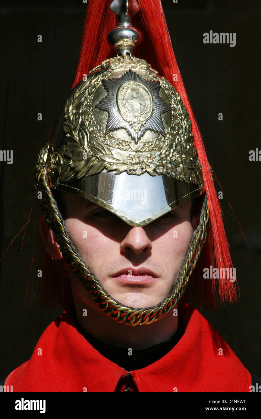 Life Guard of The Household Cavalry at Horse Guard's, Whitehall, London ...