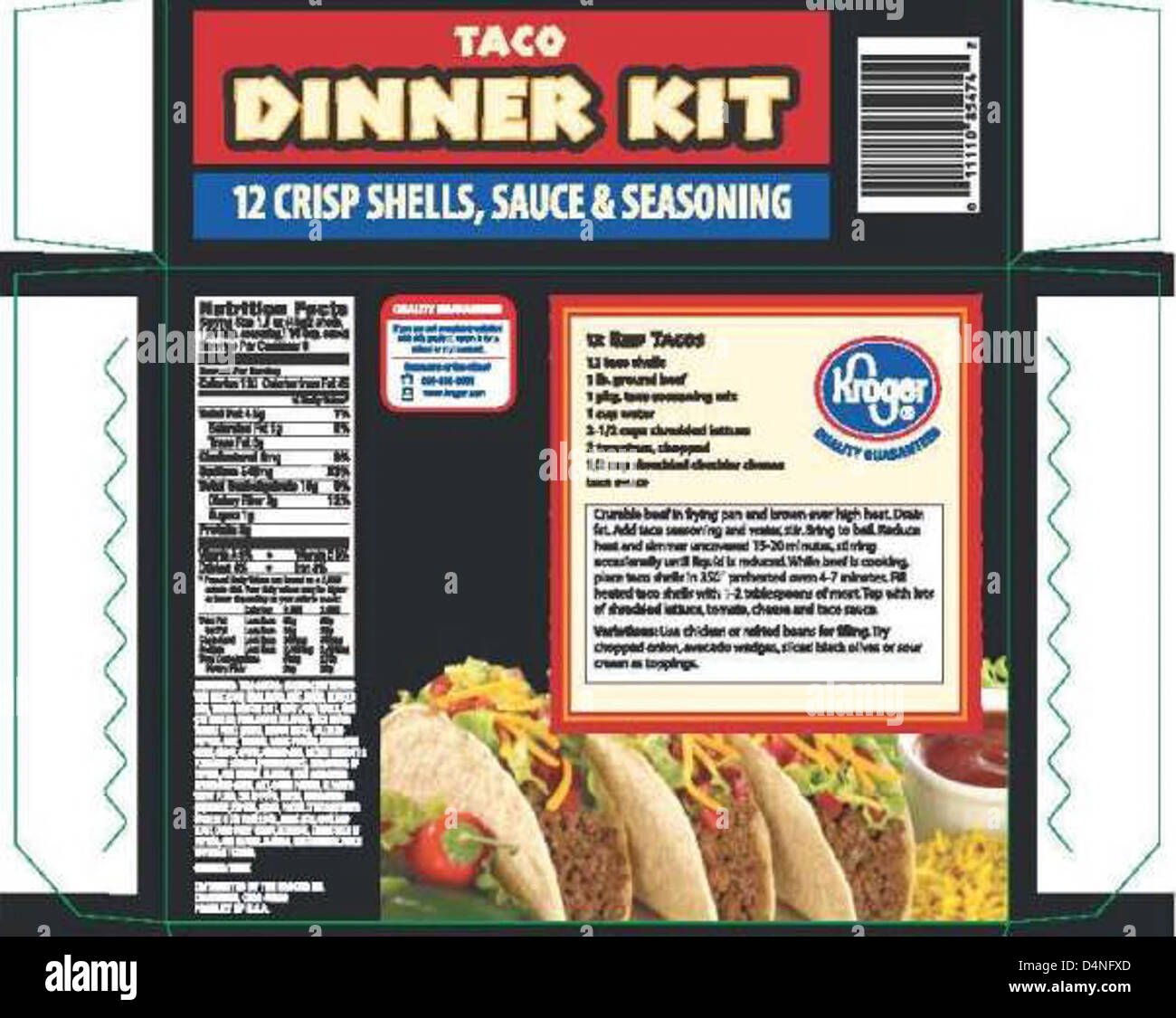 A recall has been issued for taco dinner kits sold by Food Lion ...