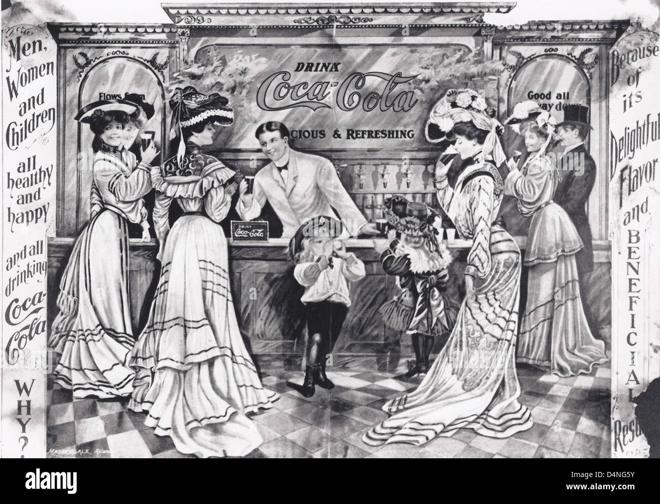 This historical image from the 1920s highlights the Coca-Cola Ice Cream ...