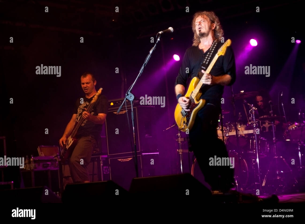 Rock band "VINTAGE" playing live on stage, Poland Stock Photo - Alamy