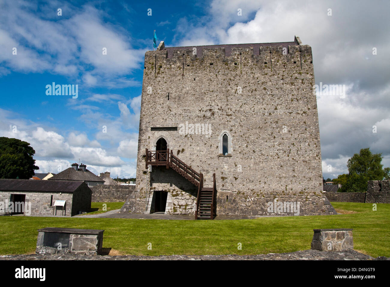 The keep of Athenry castle in Ireland Stock Photo - Alamy