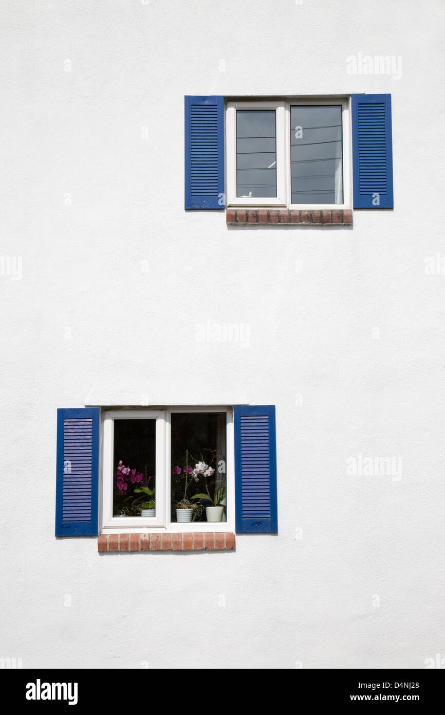 Two windows with shutters hi-res stock photography and images - Alamy
