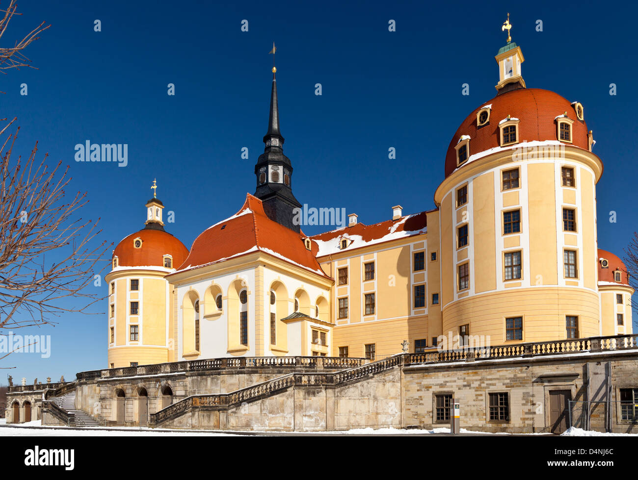 Moritzburg castle in winter - Saxonia, Germany, Europe Stock Photo - Alamy