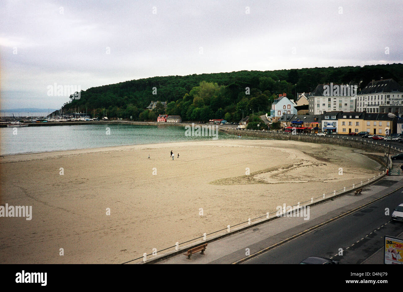 Empty beach at Morgat, Baie de Douarnenez, Brittany, France Stock Photo ...