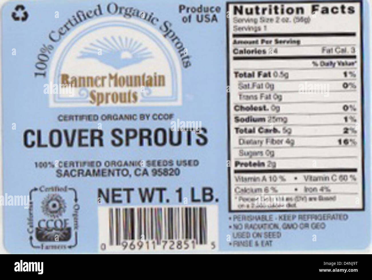 Several sprouts have been recalled due to potential contamination ...