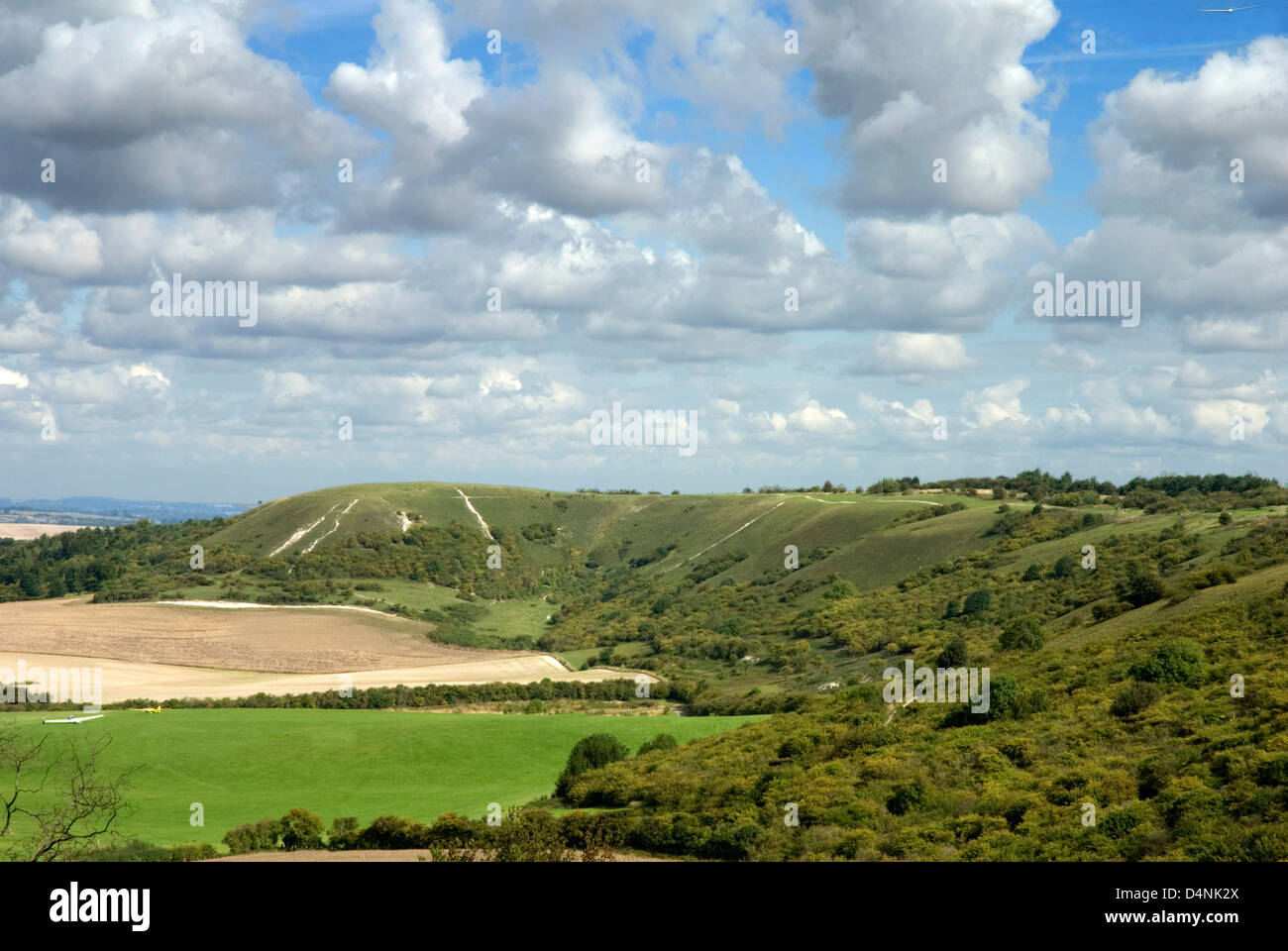 Dunstable Downs - Chilterns - seen from Bison Hill - ancient landscape ...