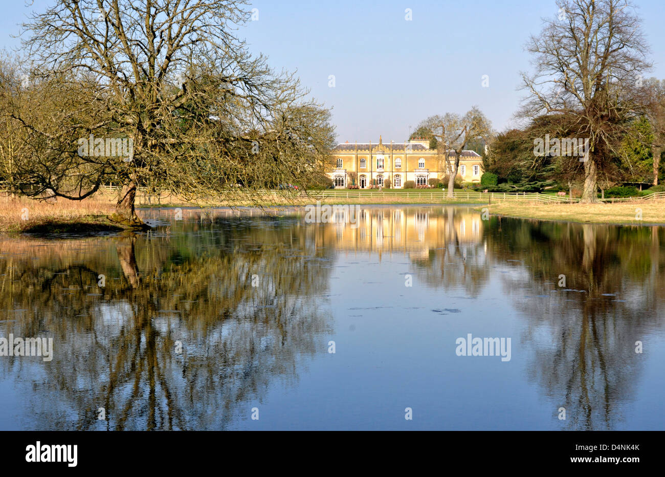 Chilterns Gt Missenden abbey seen across river Misbourne lake brilliant ...