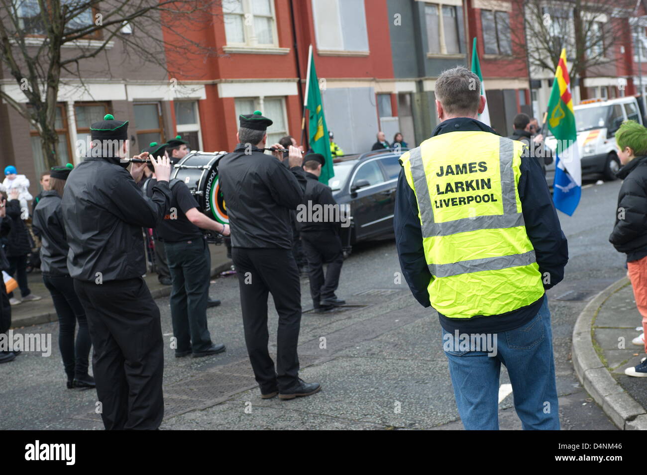 Steward from the James Larkin Society. Several hundred people marched ...