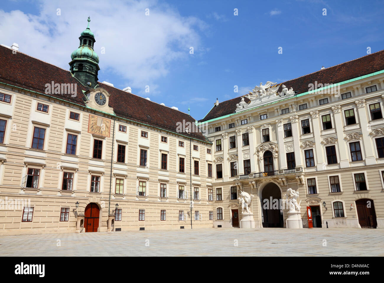 Vienna, Austria - Hofburg Palace courtyard. The Old Town is a UNESCO ...