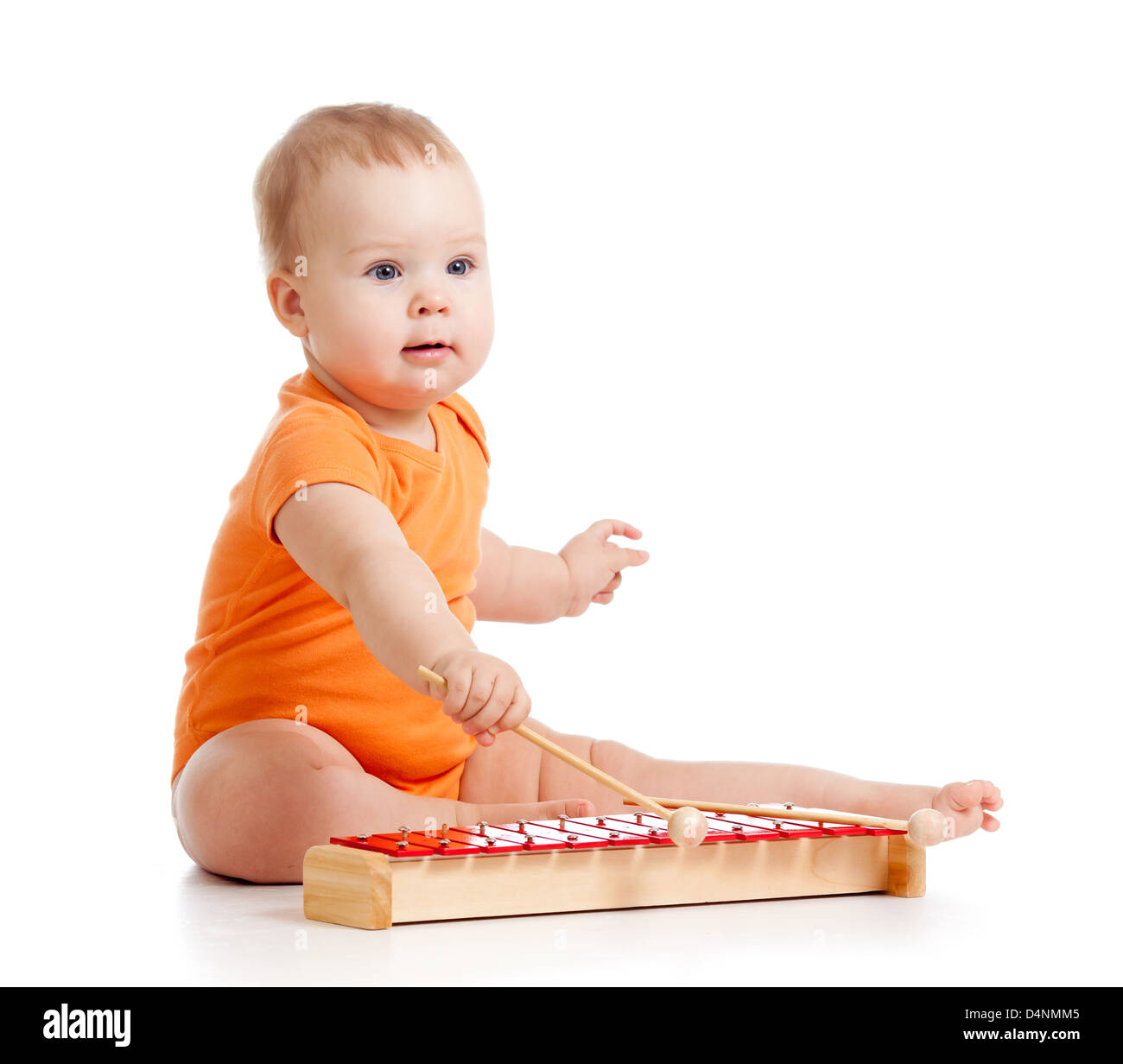 Child playing musical instrument funny hi-res stock photography and ...