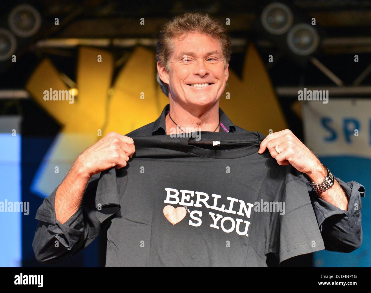 The American actor and singer David Hasselhoff speaks at a pres ...