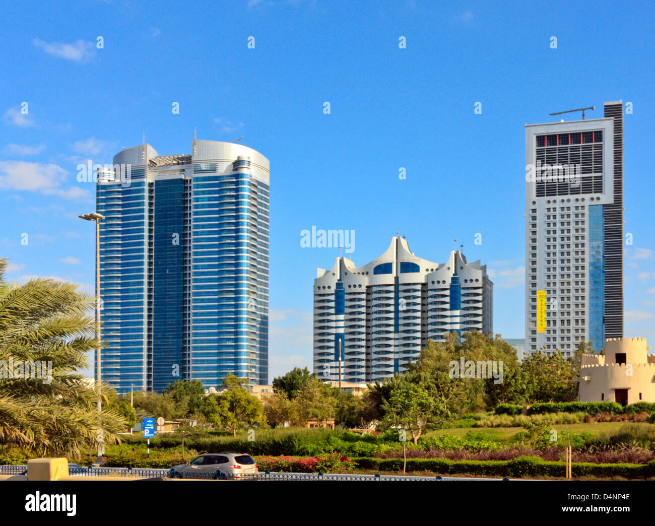 Modern High Rise Apartment Buildings at the Corniche, Abu Dhabi, United ...